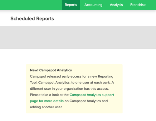 Campspot Analytics Feature Introduction